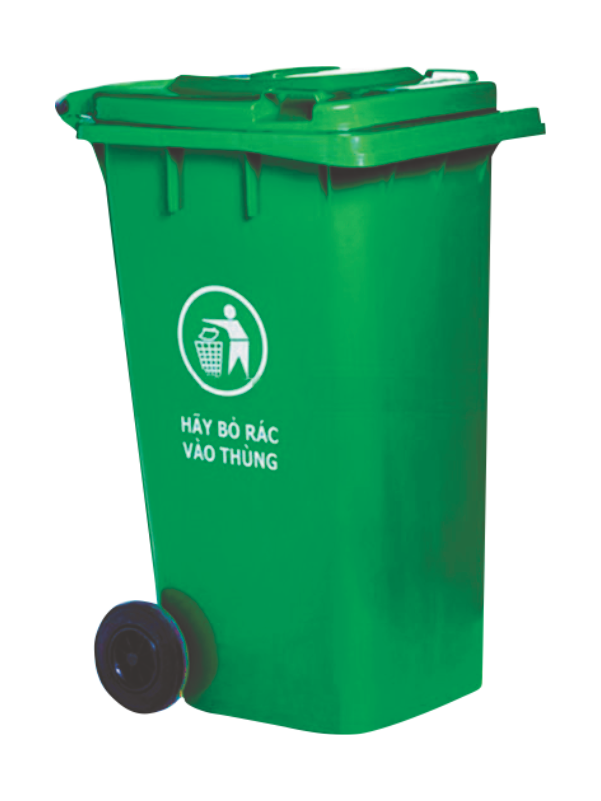 Thùng rác nhựa 240 lít (730 x 580 x 1080 mm) - Nhựa công nghiệp Cần Thơ